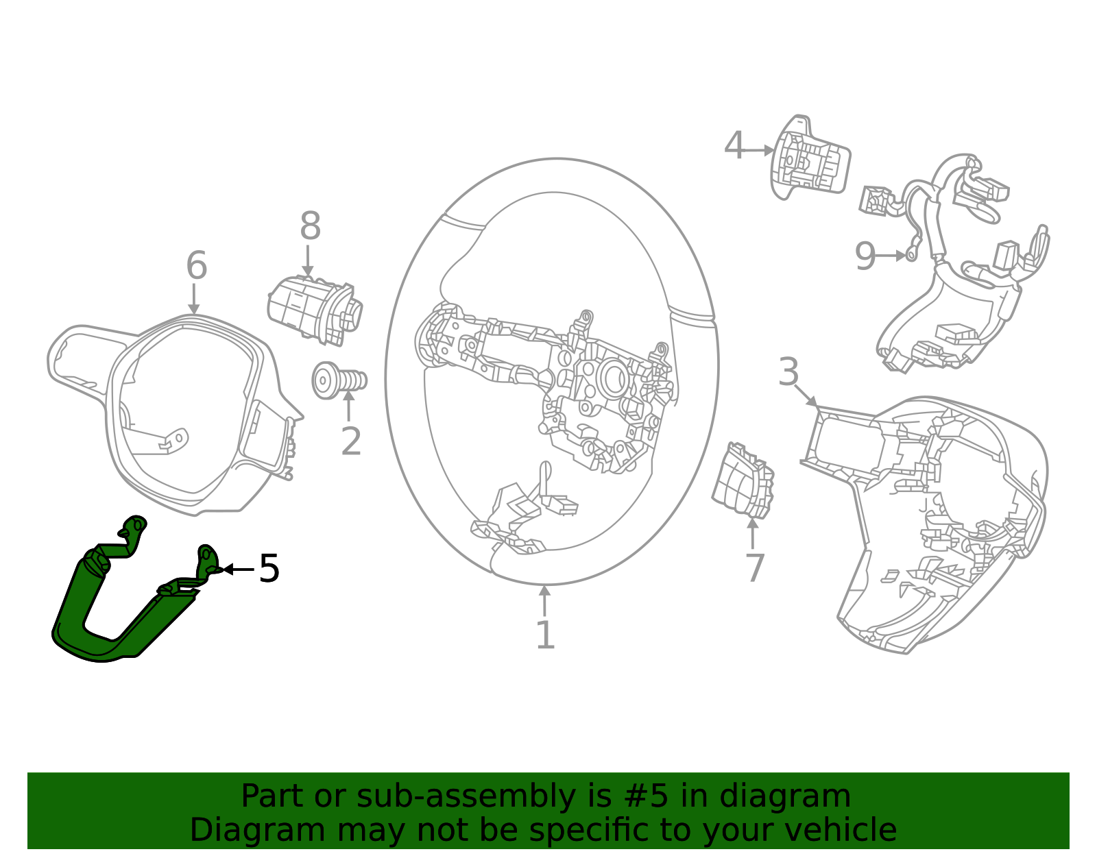 78541-T20-A01ZC - Steering Wheel Trim 2023 Honda Civic | AutoNation Parts