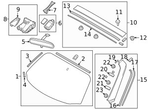 2016-2024 Mazda MX-5 Miata Side Trim Retainer N243-51-W24A | Mazda-Parts