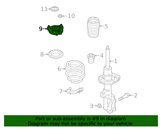 54610-L1000 - Suspension Strut Mount 2020-2024 Hyundai | AutoNation Parts