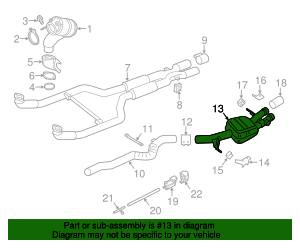 18-30-7-848-828 - Exhaust Muffler 2013-2016 BMW M5 | AutoNationParts.com