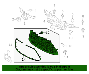 Genuine Toyota Lower Grille part# 53102-02280 for 2020-2022 Toyota ...