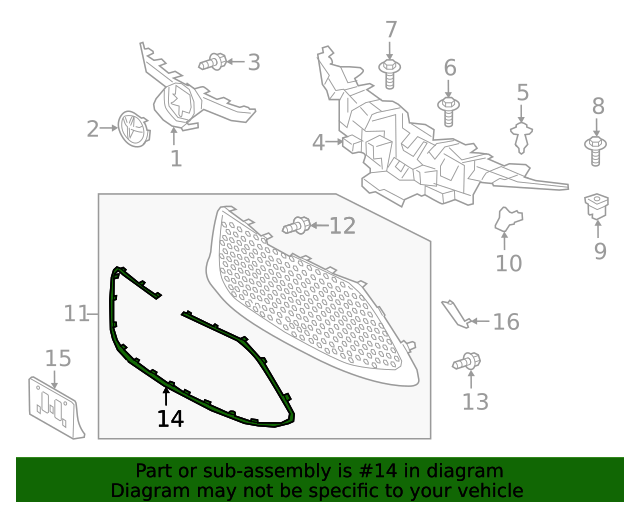 2020-2022 Toyota Corolla Finish Molding 52711-02300 | Toyota Parts Center
