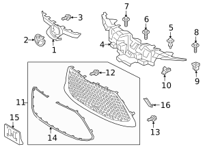 2020-2022 Toyota Corolla Lower Grille 53102-02280 | OEM Parts Online
