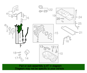 21350-26002 - Engine Timing Cover Gasket - 2001-2011 Hyundai Accent ...