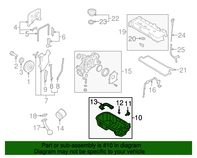 2006-2011 Hyundai Accent Oil Pan 21510-26601 | OEM Parts Online