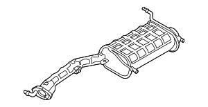 2001-2002 Kia Sportage Exhaust Muffler 0K07E-40100A | TascaParts.com