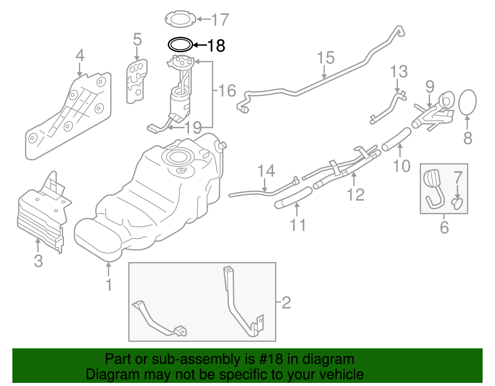 2011-2020 Infiniti Fuel Pump Seal 17342-EA000 | Infiniti of Orland Park