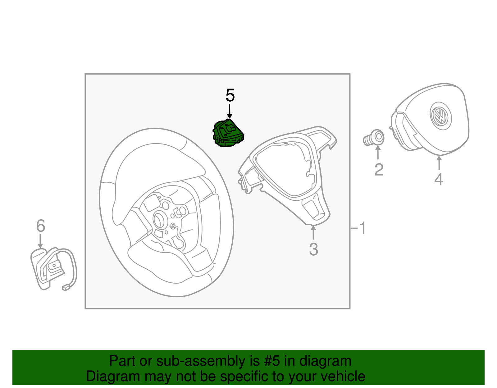 2016-2022 Volkswagen Passat Control Switch 6C0-959-442-B-ICX | OEM VW ...
