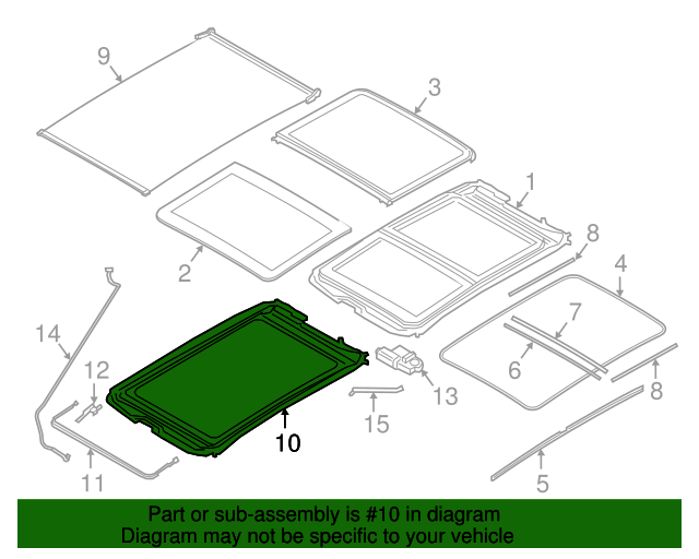 Genuine BMW 54-10-7-391-793 | Sunroof Frame | FREE Shipping on Most ...