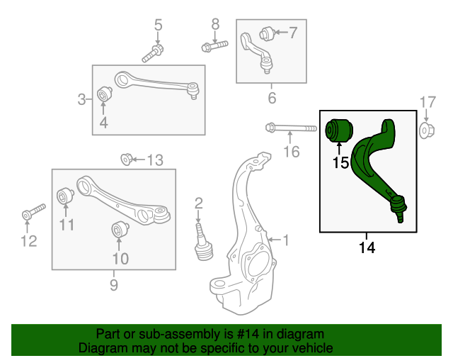2012-2018 Audi Rear Lower Control Arm 4G0-407-694-L | OEM Parts Online