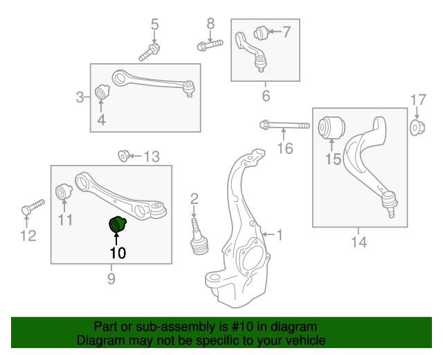 Ft Lower Control Arm Outer Bushing - Audi (4E0-407-181-B) | Audi Usa Parts