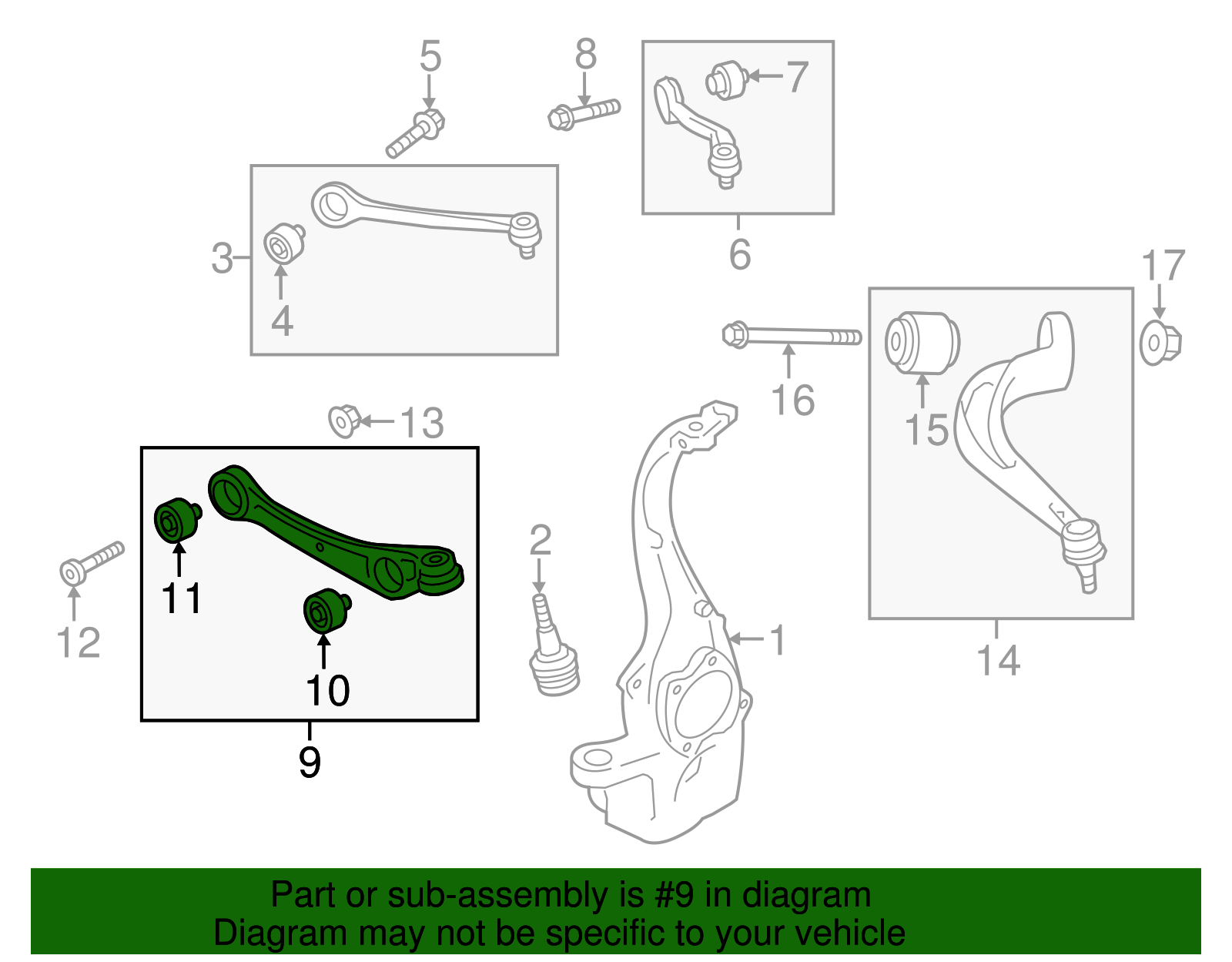 2011-2018 Audi Ft Lower Control Arm 8K0-407-151-F | OEM Parts Online