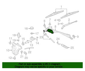 2010-2013 Porsche Panamera Windshield Wiper Motor 970-624-105-03 ...
