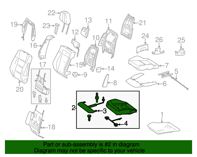 207-910-09-50 - Seat Cushion Pad 2010-2017 Mercedes-Benz | Mercedes ...
