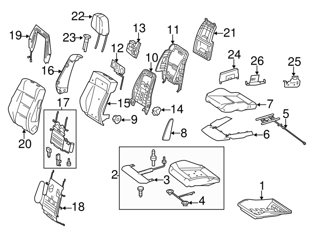 212-906-40-02 - Seat Heater Pad 2010-2016 Mercedes-Benz ...