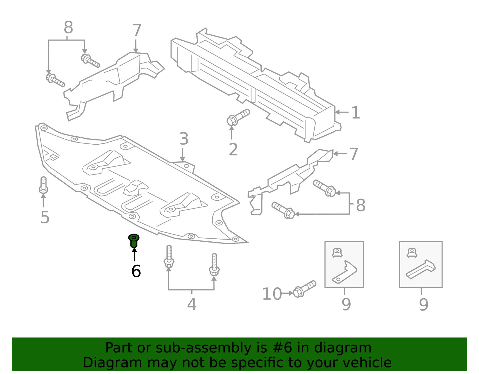 86896-2W000 - Under Cover Nut 2015-2024 Hyundai | AutoNation Parts