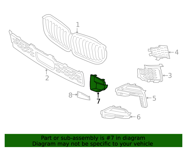 51118074270 - 2019-2023 BMW X5 Air Inlet (51-11-8-074-270) | BMW of ...