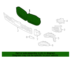 Genuine BMW 51-13-7-454-888 | G05 X5 Front Grille - Cerium Grey | FREE ...