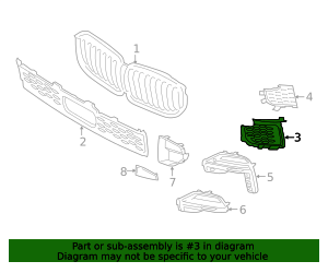 51118069210 - 2019-2023 BMW X5 Outer Grille (51-11-8-069-210) | BMW of ...