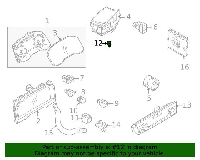 2022-2023 Mitsubishi Outlander Sunlight Sensor 7825A138 | Auto Parts