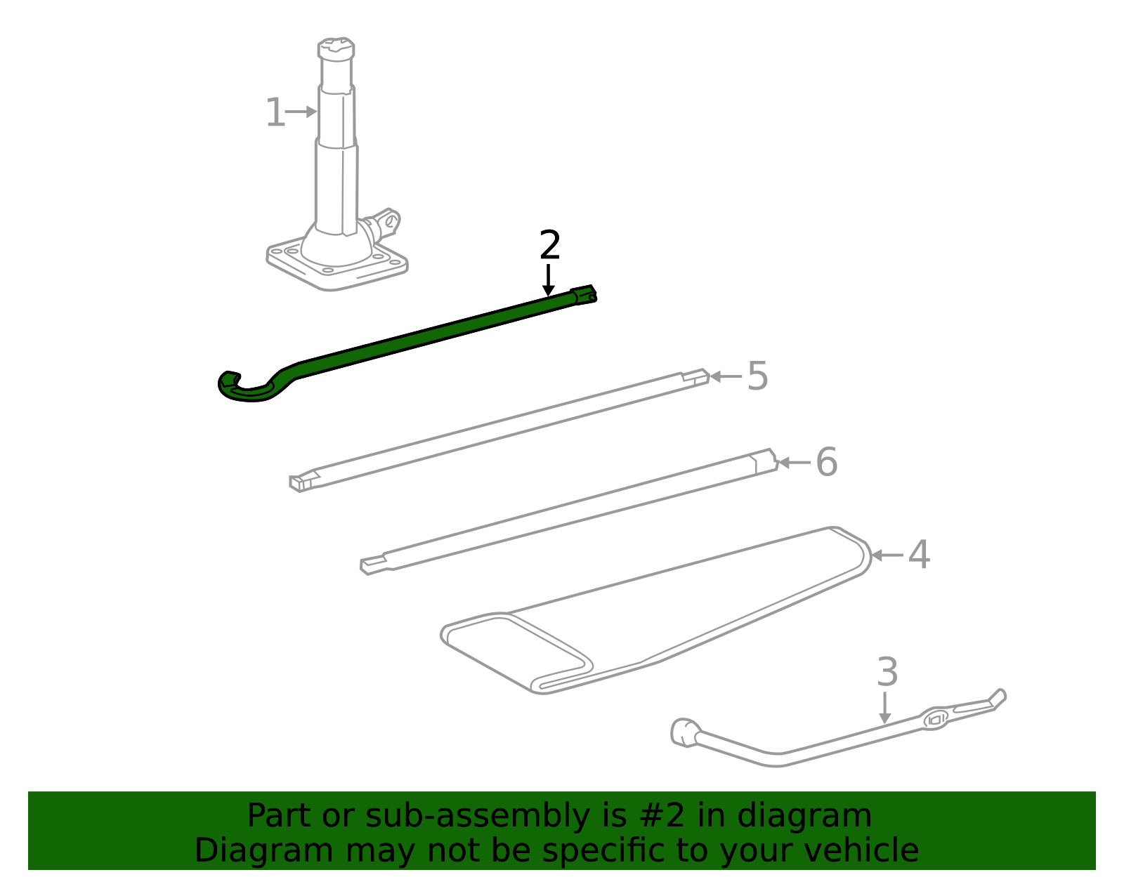 Genuine Toyota Vehicle Lifting Jack Handle part# 09115-0C030 for 2014 ...