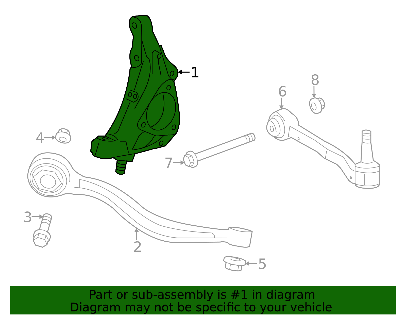 2020-2025 Cadillac CT5 Driver Side Steering Knuckle 84032115 GM ...