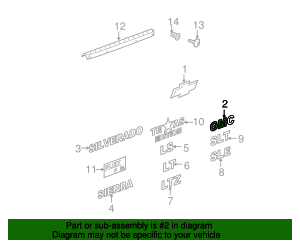 2007-2014 GMC Passenger Side Liftgate GMC Logo 22764045 GM ...