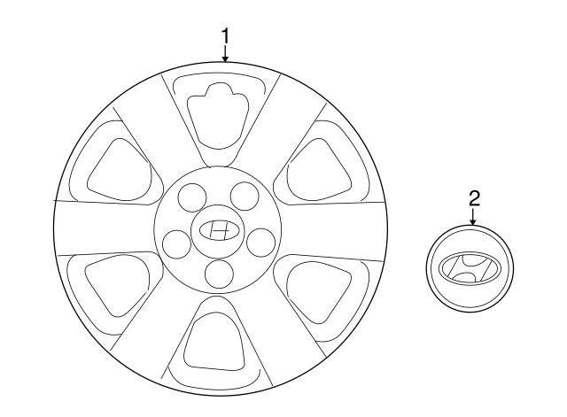 52960-3K250 - Wheel Cap 2006-2020 Hyundai | AutoNationParts.com