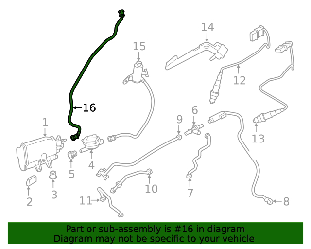 16127408413 - 2014-2021 BMW Breather Tube (16-12-7-408-413) | BMW of ...