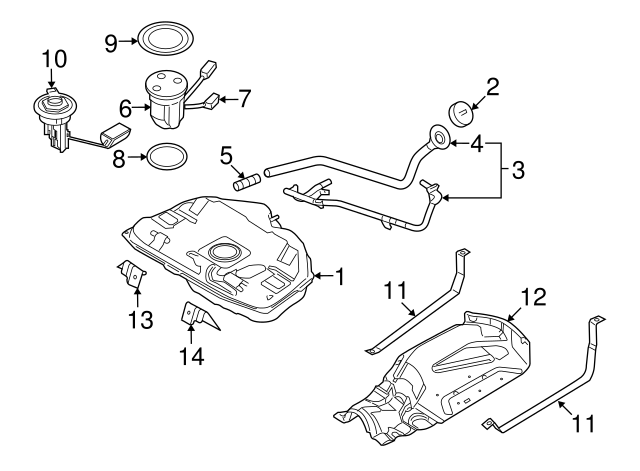 2007-2012 Ford Fuel Tank Shield - Passenger Side (RH) 7E5Z-9B007-A ...