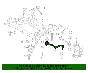 31108854989 - 2018-2024 BMW Ft Lower Control Arm (31-10-8-854-989 ...