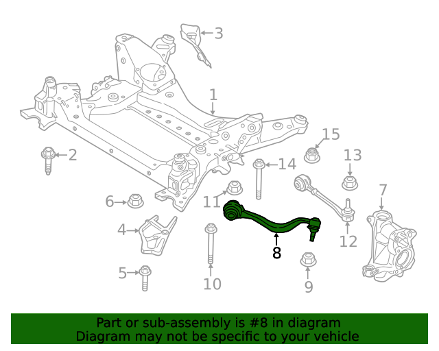 Genuine BMW 31-10-8-854-989 | Tension Strut With Hydro Mount - Left ...