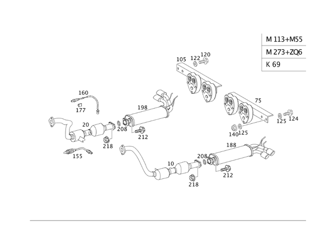 2003-2015 Mercedes-Benz Exhaust Pipe 463-490-43-21 | Mercedes-Benz Parts