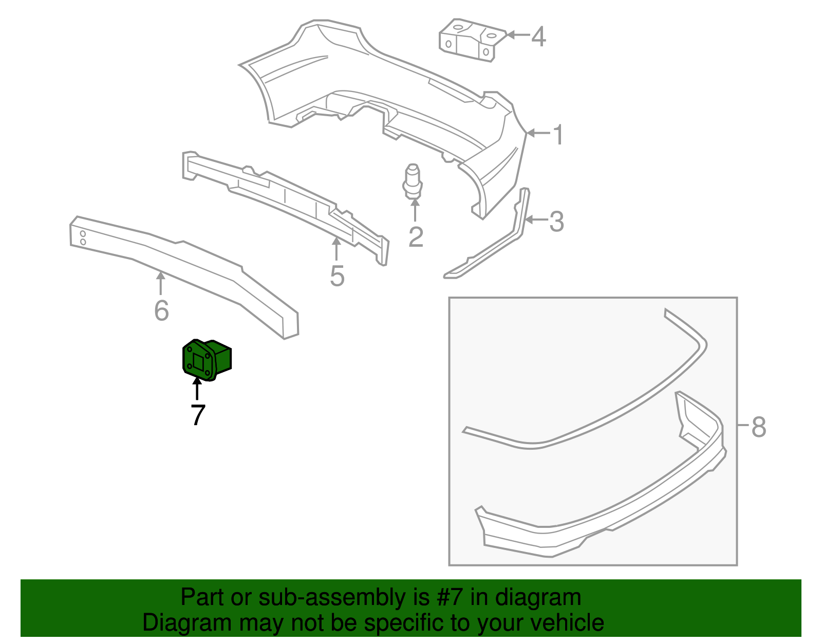 71535-SNA-A00ZZ - 2006-2011 Honda Civic - Extension R Rear Bumper ...