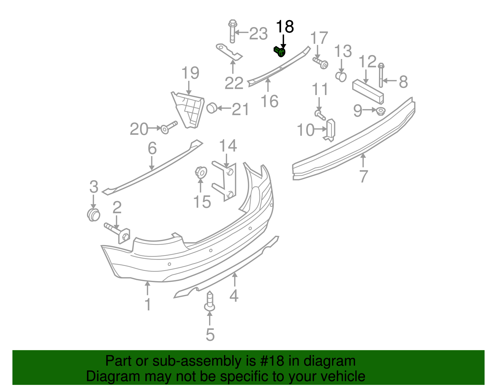N-105-073-01 - Bumper Cover Support Rail Nut 2002-2015 Audi | Euro ...
