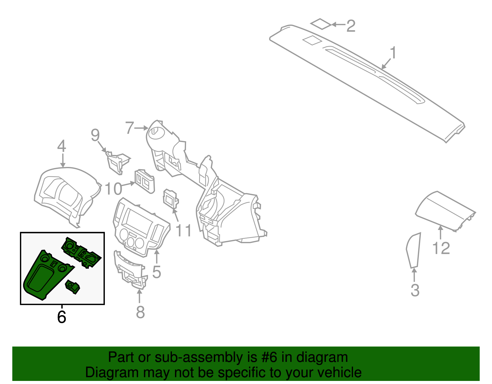 19316768 - Instrument Panel Lower Center Trim Panel 2015-2018 Chevrolet ...