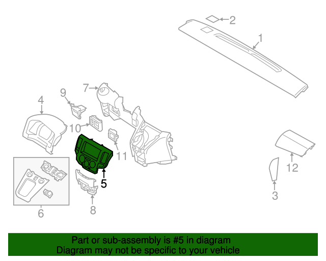 2015-2018 Chevrolet City Express Radio Bezel 19317265 | GMPartsDirect.com