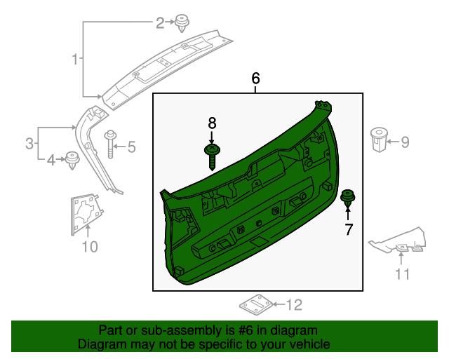 Genuine BMW 51-49-7-350-851 | Lower Gate Trim | FREE Shipping on Most ...