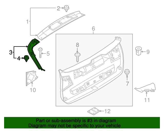 51497407221 - 2016-2022 BMW X1 Side Gate Trim (51-49-7-407-221) | BMW ...