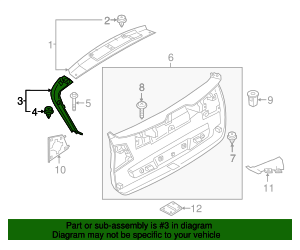 51497407221 - 2016-2022 BMW X1 Side Gate Trim (51-49-7-407-221) | BMW ...