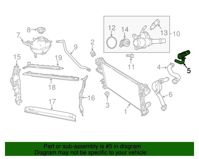 2017-2021 Jeep Compass Connector Hose 68249889ab | TascaParts.com
