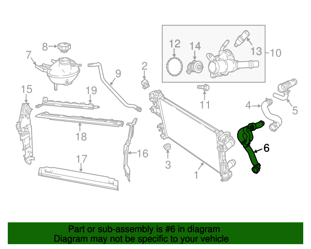 68249897AC - Radiator Outlet Hose | Mopar Parts Canada