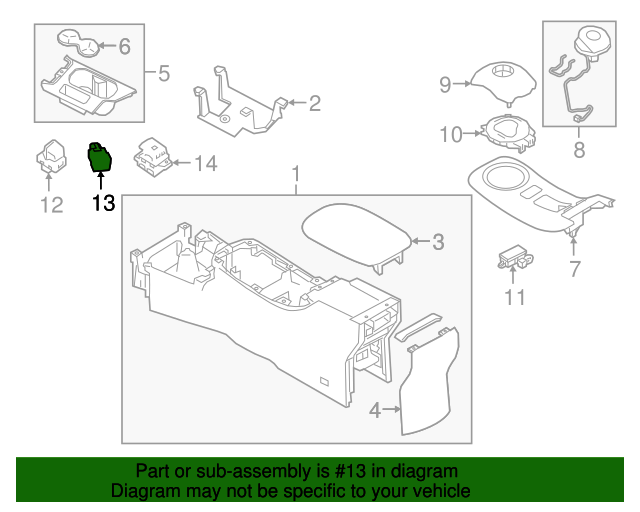 25141-5SK0A - Switch 2018-2024 Nissan LEAF | Nissan Parts & Accessories ...