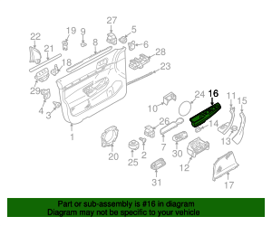 1K4-868-049-C-75R - Door Window Switch Bezel - 2005-2010 Volkswagen ...