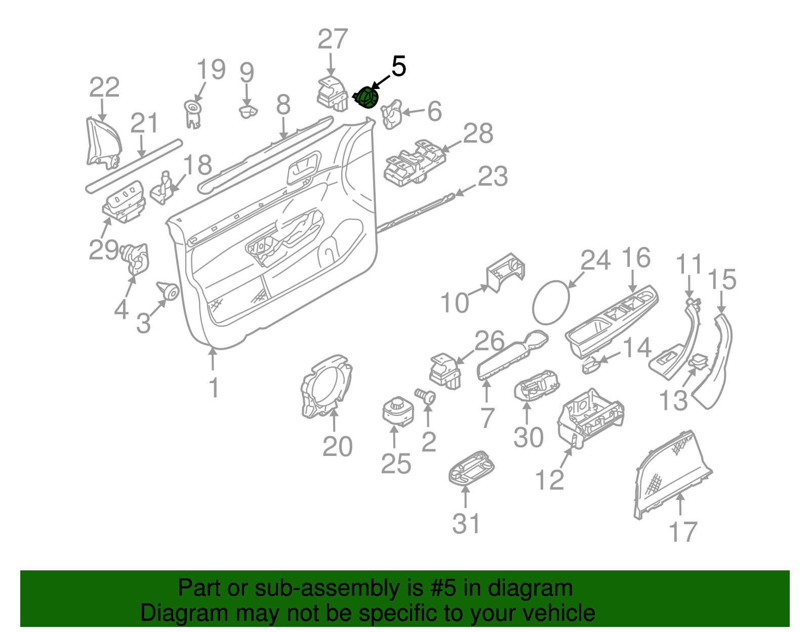 2005-2016 Volkswagen Door Trim Panel Retainer 6Q0-868-297 | OEM VW ...