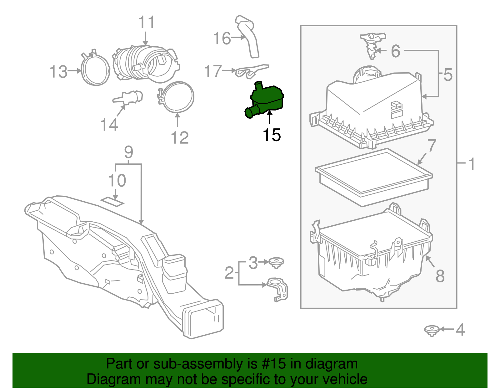 2018-2024 Toyota Camry Engine Air Intake Resonator 17893-F0100 | OEM ...