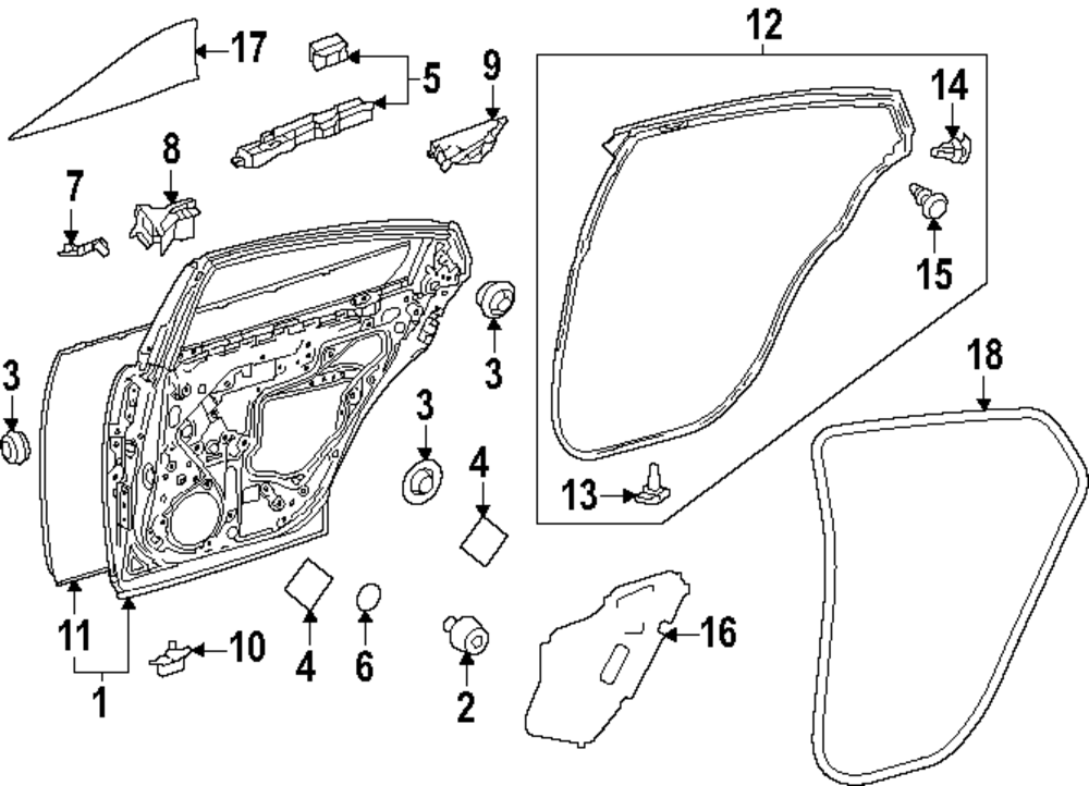 2023-2024 Toyota Body Weather-Strip 62331-47060 | Toyota Parts Center