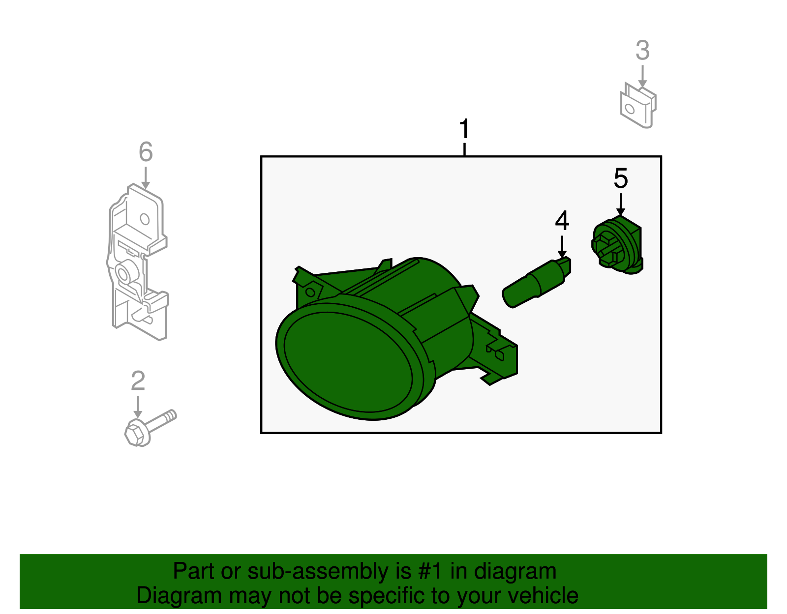 2008-2015 Infiniti Fog Lamp Assembly 26155-9B91D | Infiniti OEM Parts ...