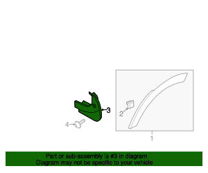 86841-D9000 - Mud Guard 2017-2019 Kia Sportage | Kia.Parts Store