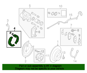 2006-2014 Subaru Park Brake Shoes 26694XA01A | Subaru Parts For You